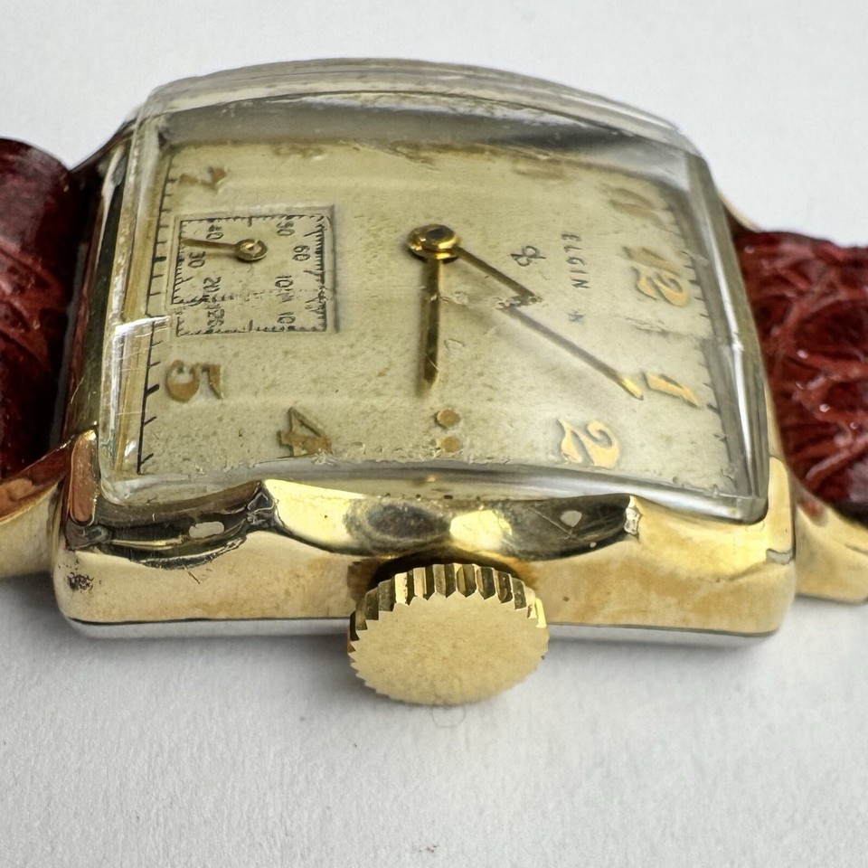 Elgin 554 17 Jewels 10K RGP Art Deco Wristwatch Runs Selling As Is Vtg ...