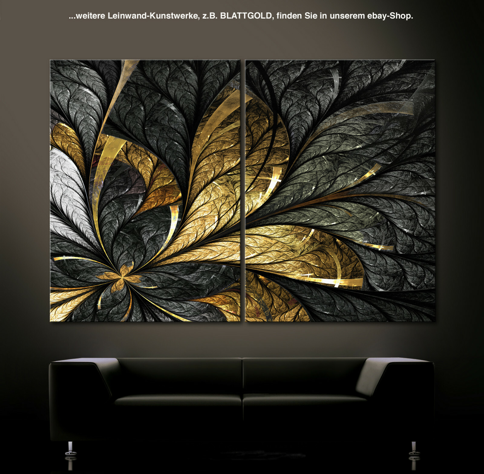 MOON Leinwand Bild Schwarz Weiß Grau Abstrakt Wandbild Modern Wohn Deko ...
