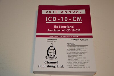 2018 Annual ICD-10-CM Diseases Tabular List And Index ~ Channel ...