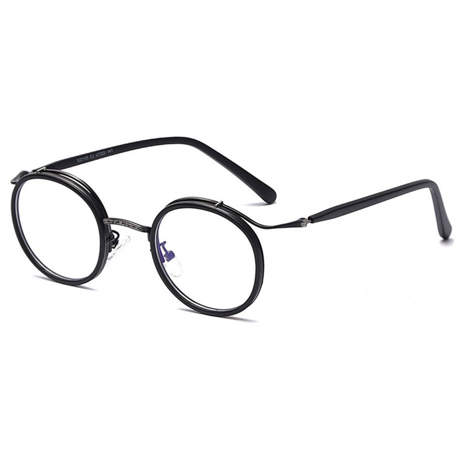 Metal Retro Eyeglass Frame Round Clear Glasses Women Men Stylist Decor ...