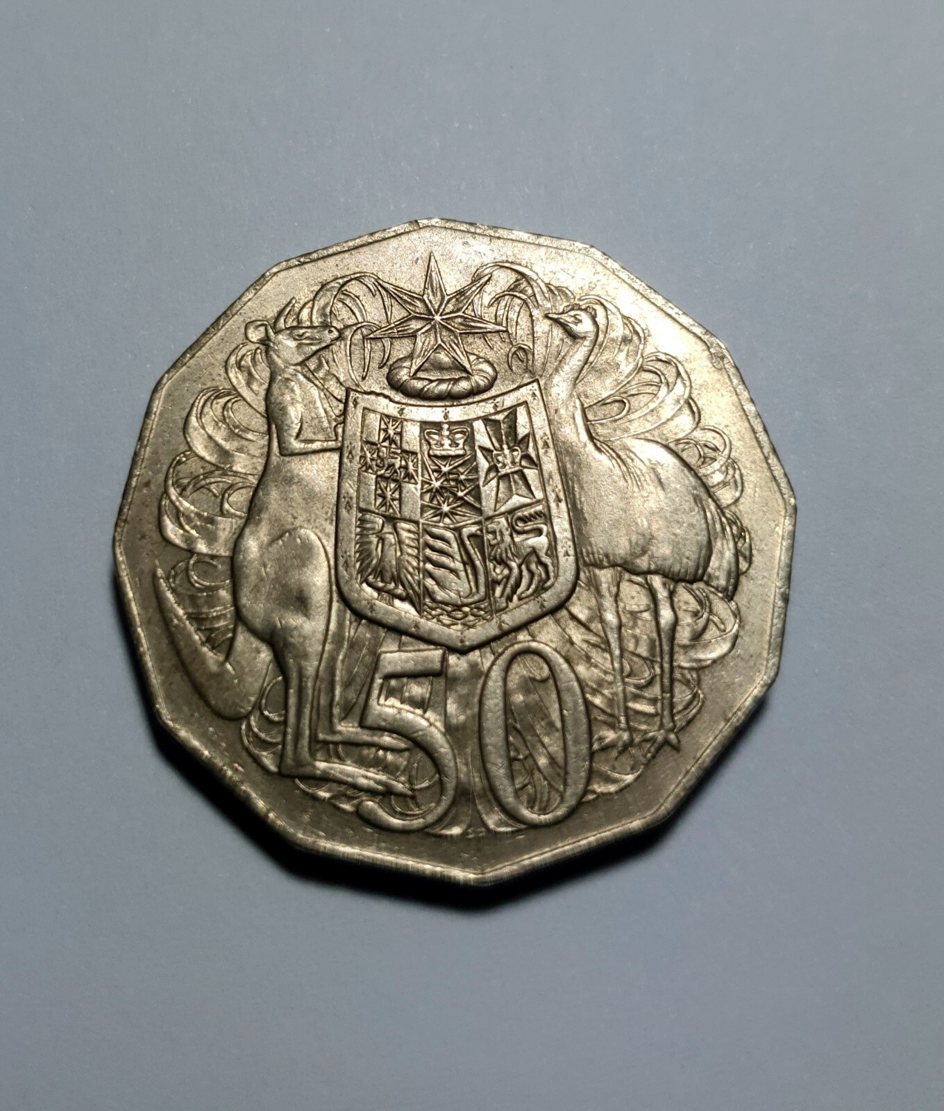 1971 SCARCE, Vintage Fifty Cent .50c Coin Year Date Coin-First Portrait ...