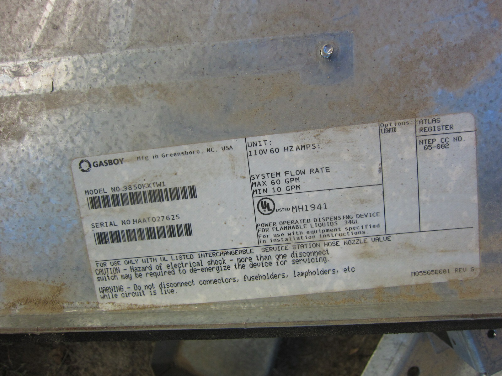 Gasboy Idex Liquid Controls P9561-G Flow Meter, Used | eBay