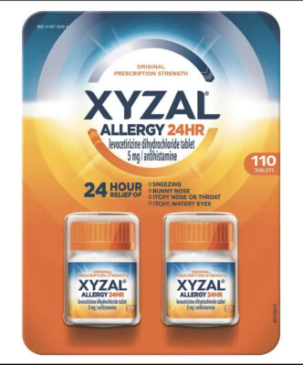 XYZAL Allergy Treatment Tablet 24 Hours , 5mg - 110 Count Total New In ...