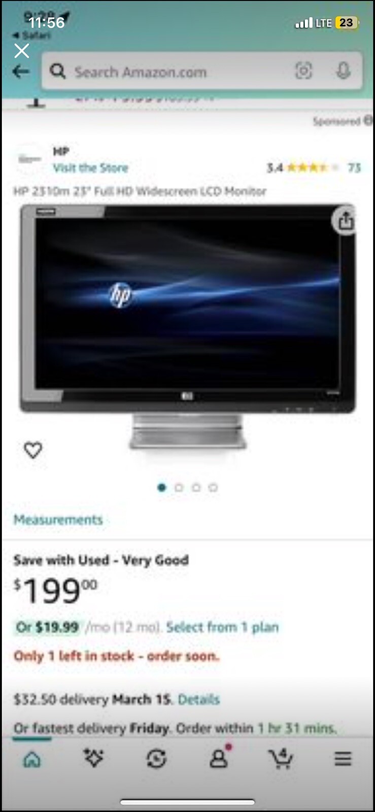 HP 2310M LCD Monitor 884962695074 | eBay