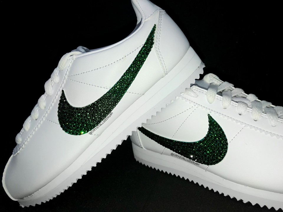 Bling Nike Cortez Sneakers AUSTRIAN CRYSTALS Pair Women Bedazzled ...