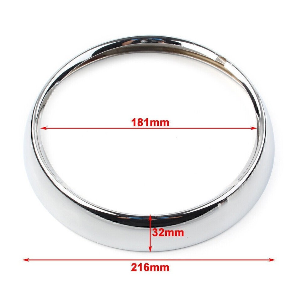 7" Chrome Head Light Headlamp Trim Ring Cover FIT For Harley Touring ...