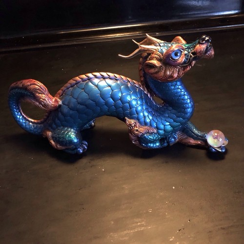 Windstone Editions Oriental Dragon Emerald Peacock Pena 1994 | eBay