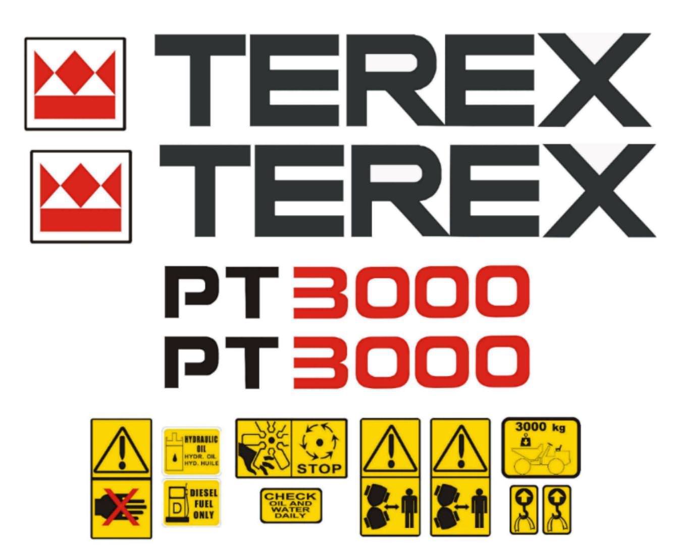 Decal Sticker set for: TEREX PT3000 Dumper | eBay UK