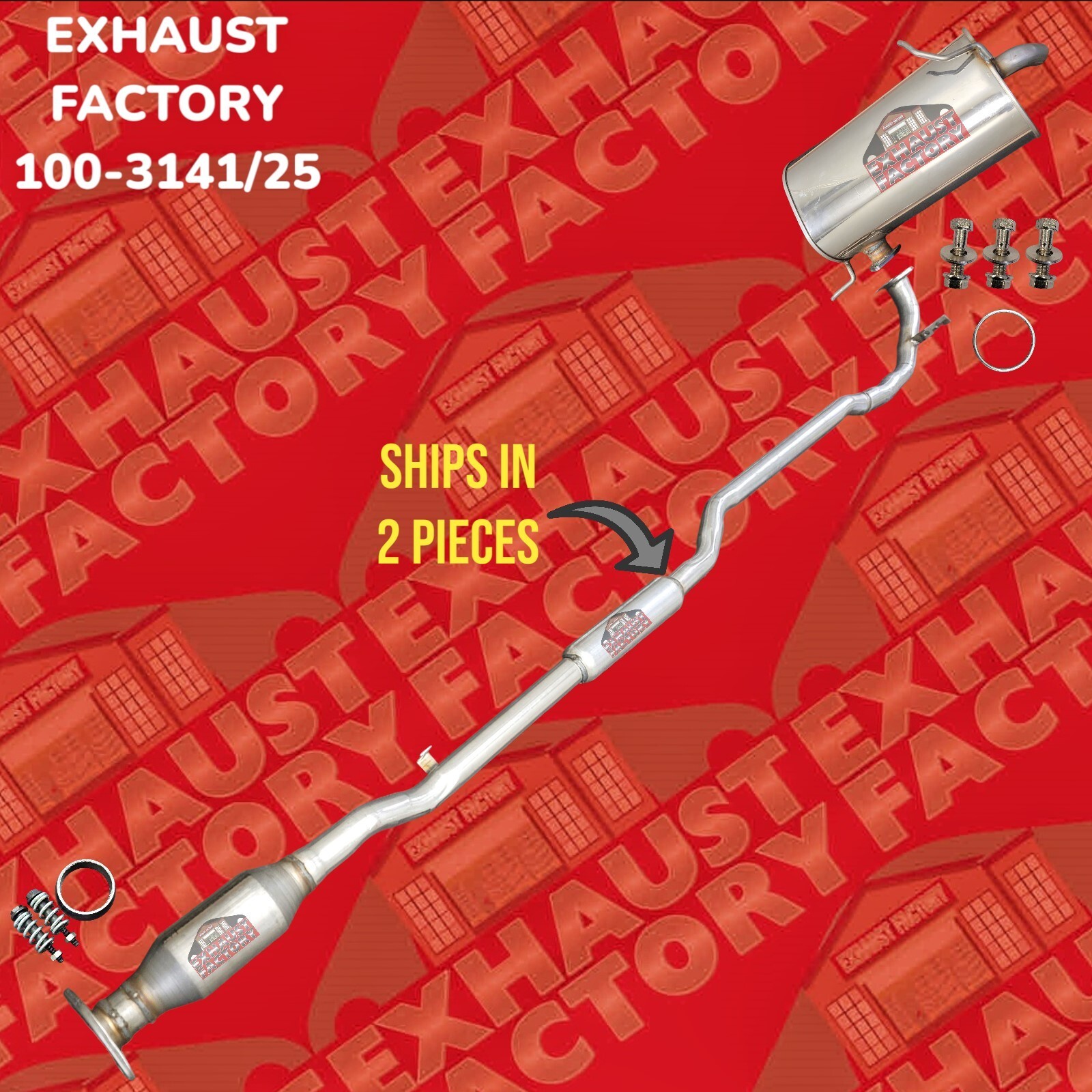 2014-2018 MITSUBISHI OUTLANDER 2.4L CATALYTIC RESONATOR & MUFFER ...