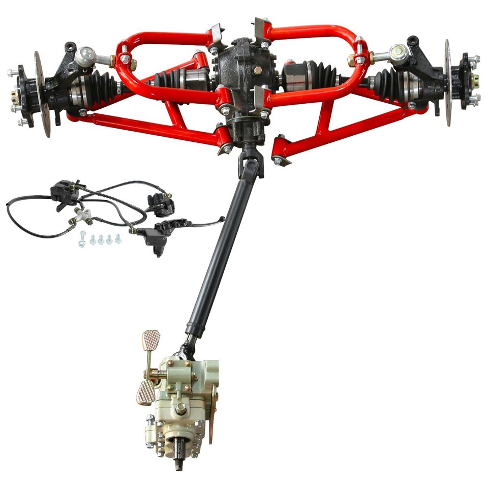 Go Kart 4WD Front Rear Drive Shaft Set CV Axle Kit Suspension SwingArm ...