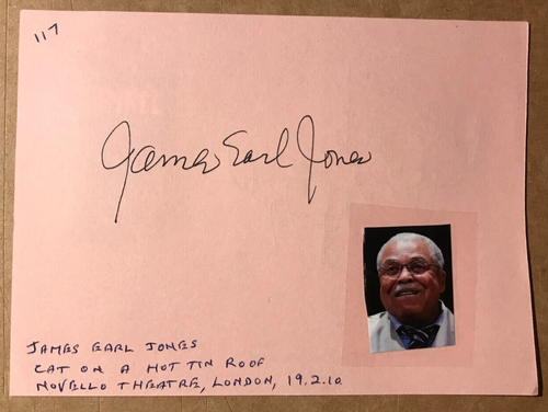JAMES EARL JONES RIP Darth Vader Genuine Authentic Signed Album Page ...
