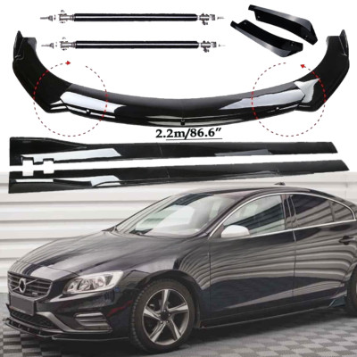 For Volvo S40 S60 V40 V60 V70 Front Bumper Lip Spoiler Kit +86.6" Car ...