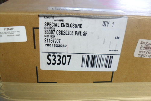 Nvent S3307-CSD20208-PNL SF Electrical Enclosure, w/ Backing Plate | eBay