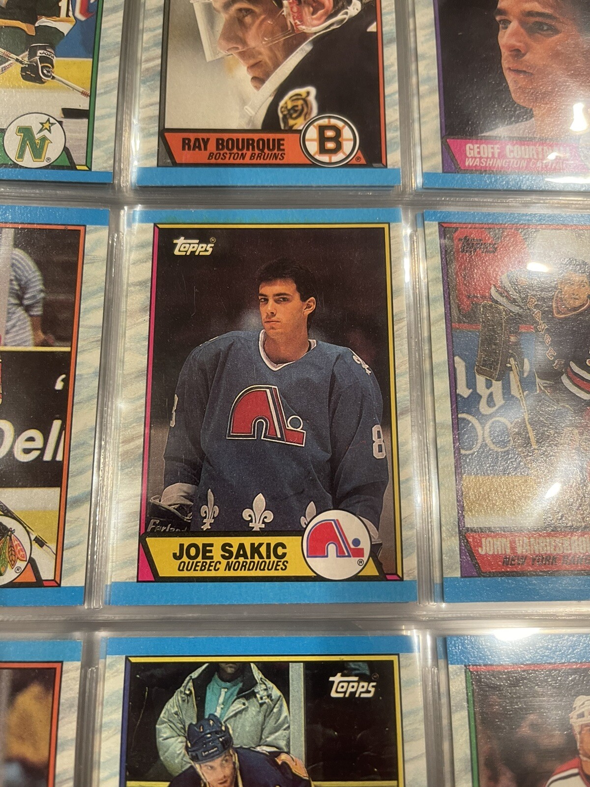 2 SET LOT 1989-90 1989 TOPPS 1990 UPPER DECK COMPLETE SET BINDER ...