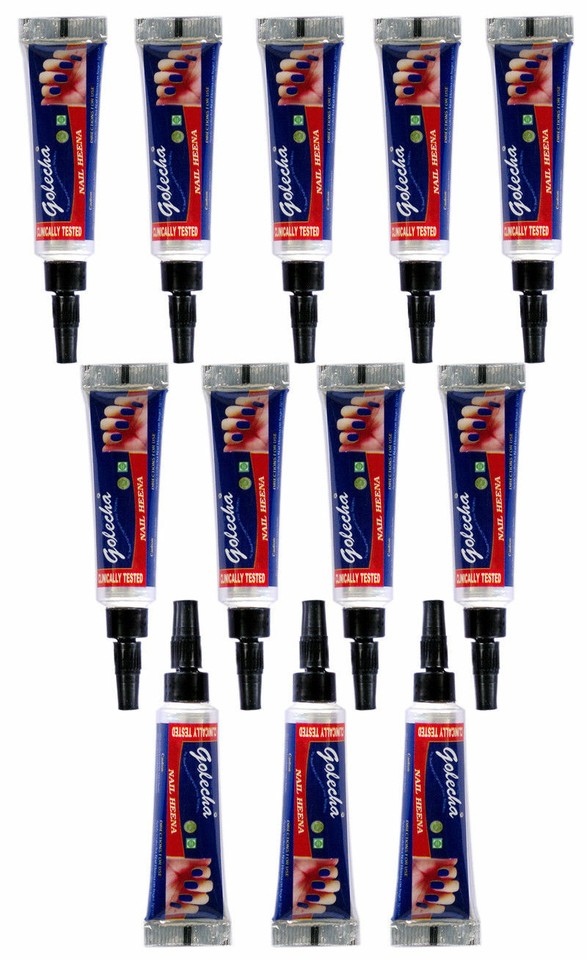 Golecha Nail Henna Small Tubes For Nail Art - Blue - 12 Tubes | eBay