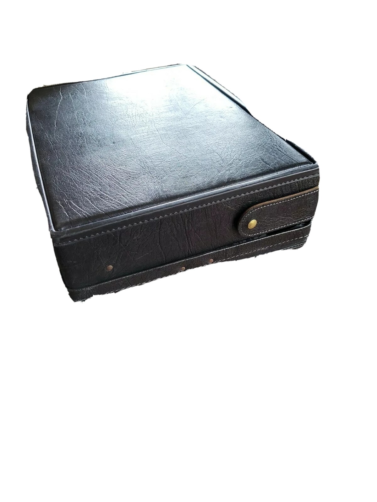 Hartmann Vintage Black belting Leather attache Briefcase lock 18x13x3.5 ...