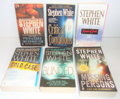 6 Stephen White books Alan Gregory Missing Persons Blinded Cold Case | eBay