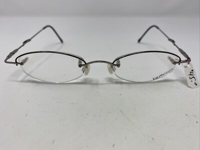 Enjoy E1717 47-20-135 Silver Chrome Half Rim Metal Eyeglasses Frame ...