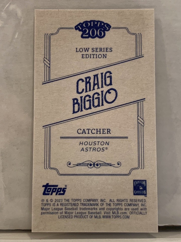 2023 Topps 206 Low Series Craig Biggio Houston Astros | eBay