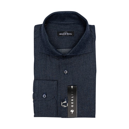 750$ LUXURY GERLIN Shirt TELA GENOVA Denim Cotton 16 - 41 5U BIJAN | eBay