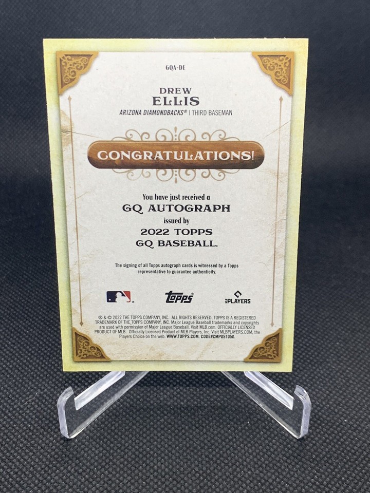 2022 Topps Gypsy Queen DREW ELLIS Rookie Card Auto RC #GQA-DE ...