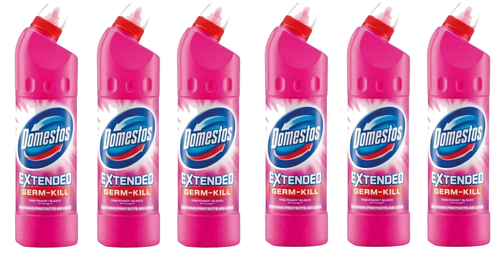 Domestos Pink Bleach Extended Germ Kill Bleach 750ml x 6 | eBay UK