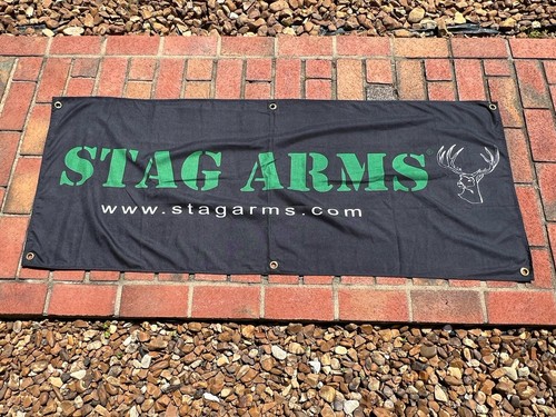 Stag Arms Cloth Banner with Grommets Black Green Man Cave | eBay