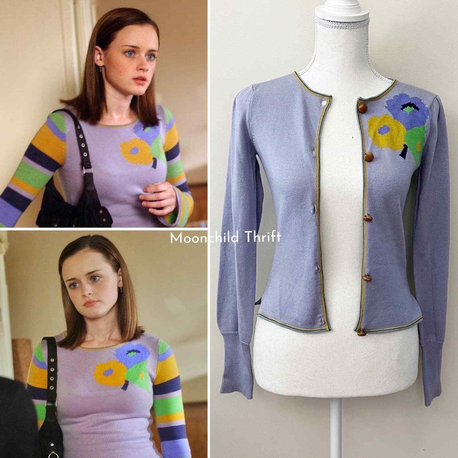 Extremely Rare Y2K Purple Floral Cardigan Alt. ASO Ro… - Gem