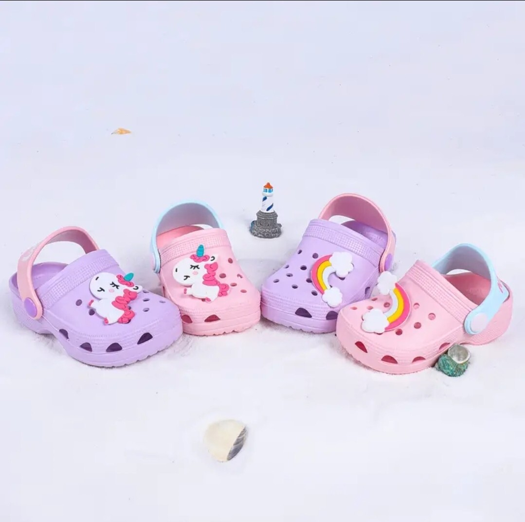 Adorable Rainbow Unicorn Clogs Durable & Comfy Girls Toddler Slip Ons ...