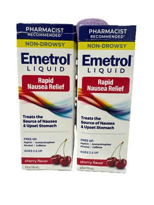 EMETROL Rapid Nausea Relief 4oz Cherry LIQUID 2 Bottles Exp-08/2026 | eBay