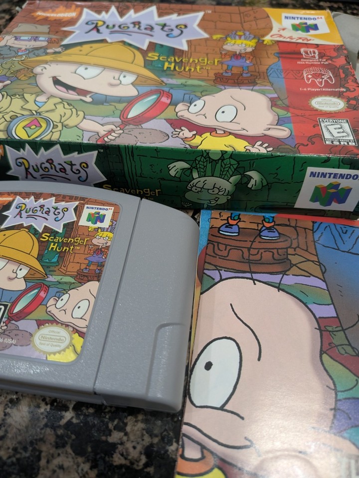 Rugrats Scavenger Hunt Nintendo N64 Game And Box Only - Box Damage | eBay