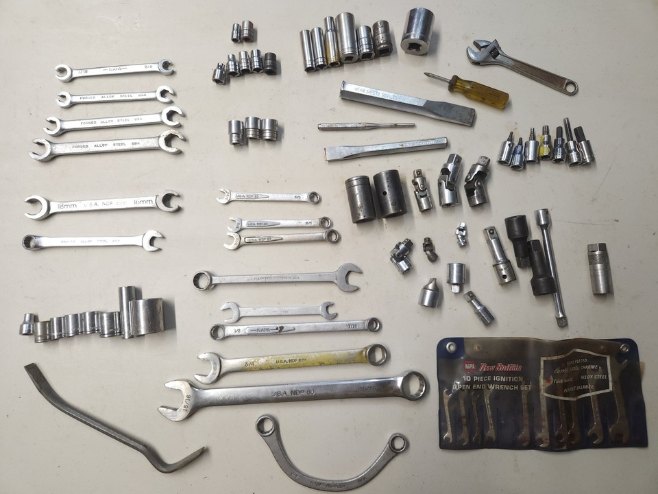 New Britain & NAPA Mechanic Tools Wrenches, Sockets, Chisels. All USA ...