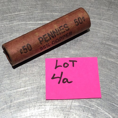 Vintage Cent / Penny Bank Roll– UnSearched Unknown Old Bank Wrapper -4a ...