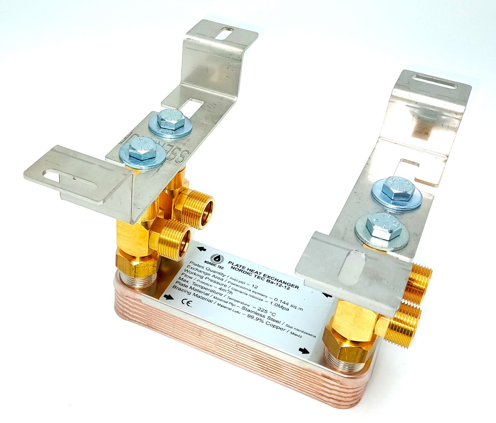 Nordic Tec Plate Heat Exchanger 4 x 3/4'' Optional Insulation 25kW ...