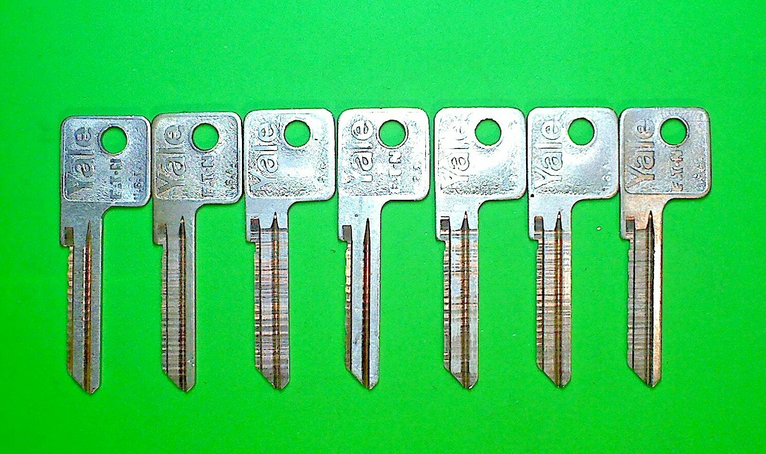 YALE ORIGINAL EN117 GG KEYWAY, 7 PIN KEY BLANKS, LOT OF (7), NOS ...