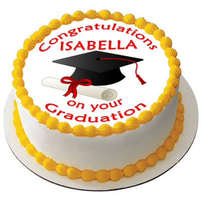 Congratulations on your Graduation 7.5" Large Round Icing Cake Topper ...