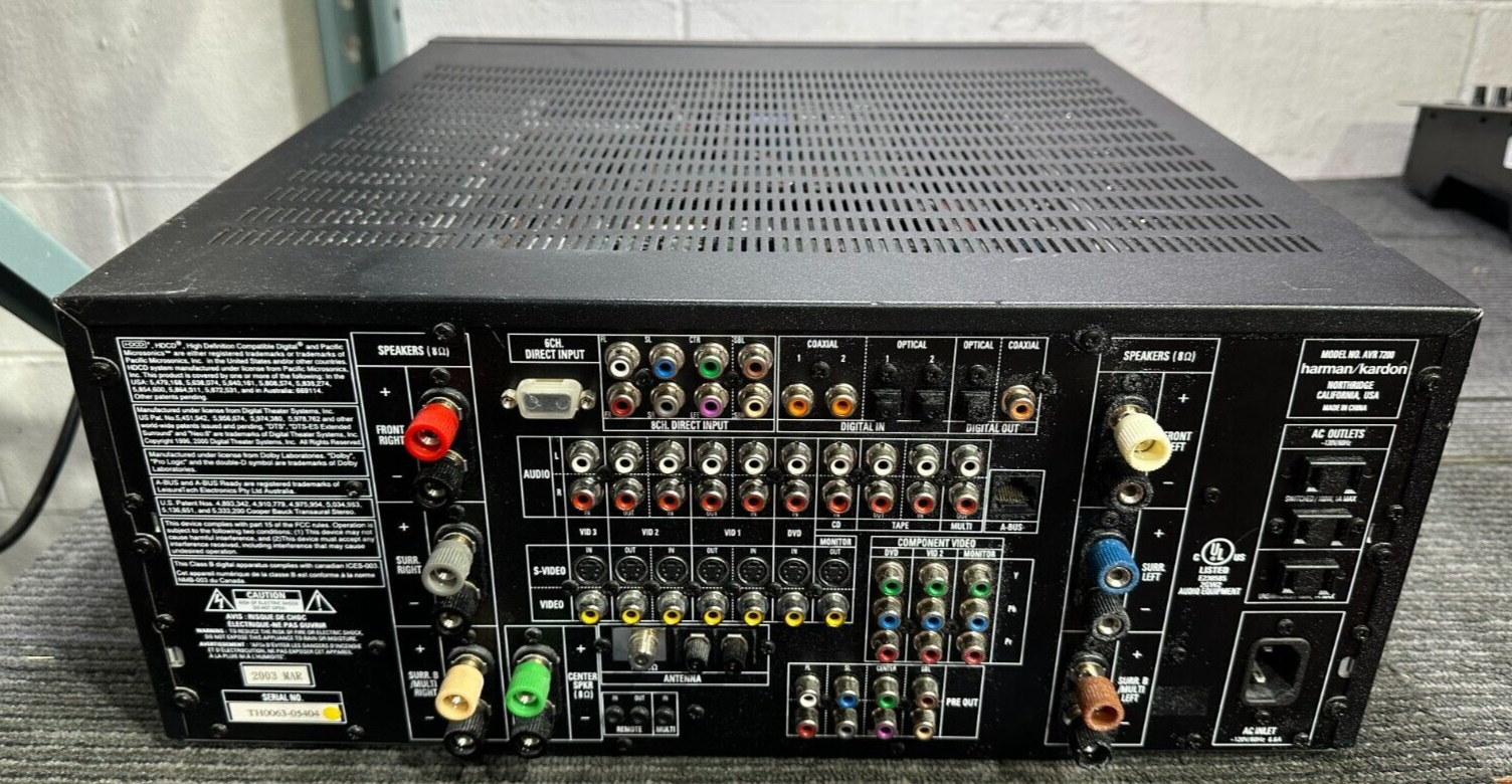 Harman Kardon AVR-7200 7.1 Channel Home Theater Surround Receiver, No ...