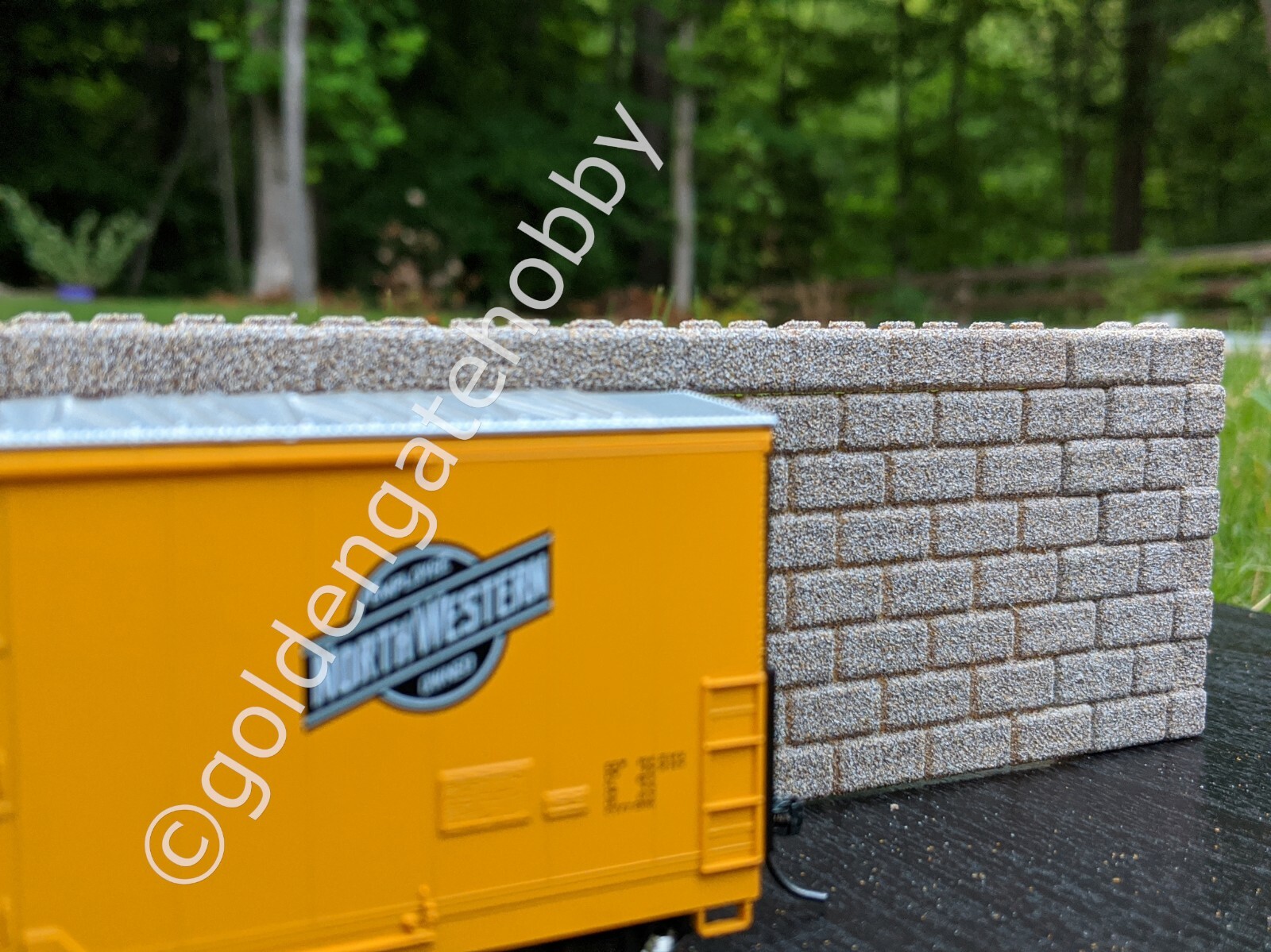 HO Scale Concrete 24x48" Block Flexible Retaining Wall, Modular, In ...