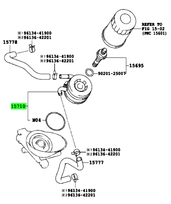 Toyota 4Runner Tacoma Tundra Oil Cooler Assembly 15710-31010 | Genuine ...