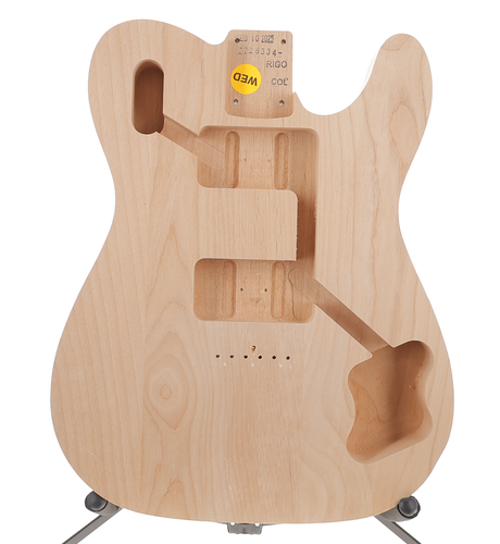 Telecaster Deluxe Body Raw Unfinished Alder HH Tele Body 4lb 9oz | eBay