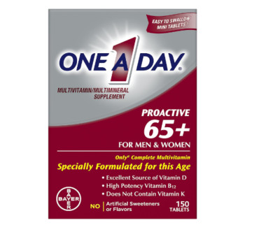 One A Day Proactive 65 Plus Multivitamins Supplement 150 Tablets Men ...
