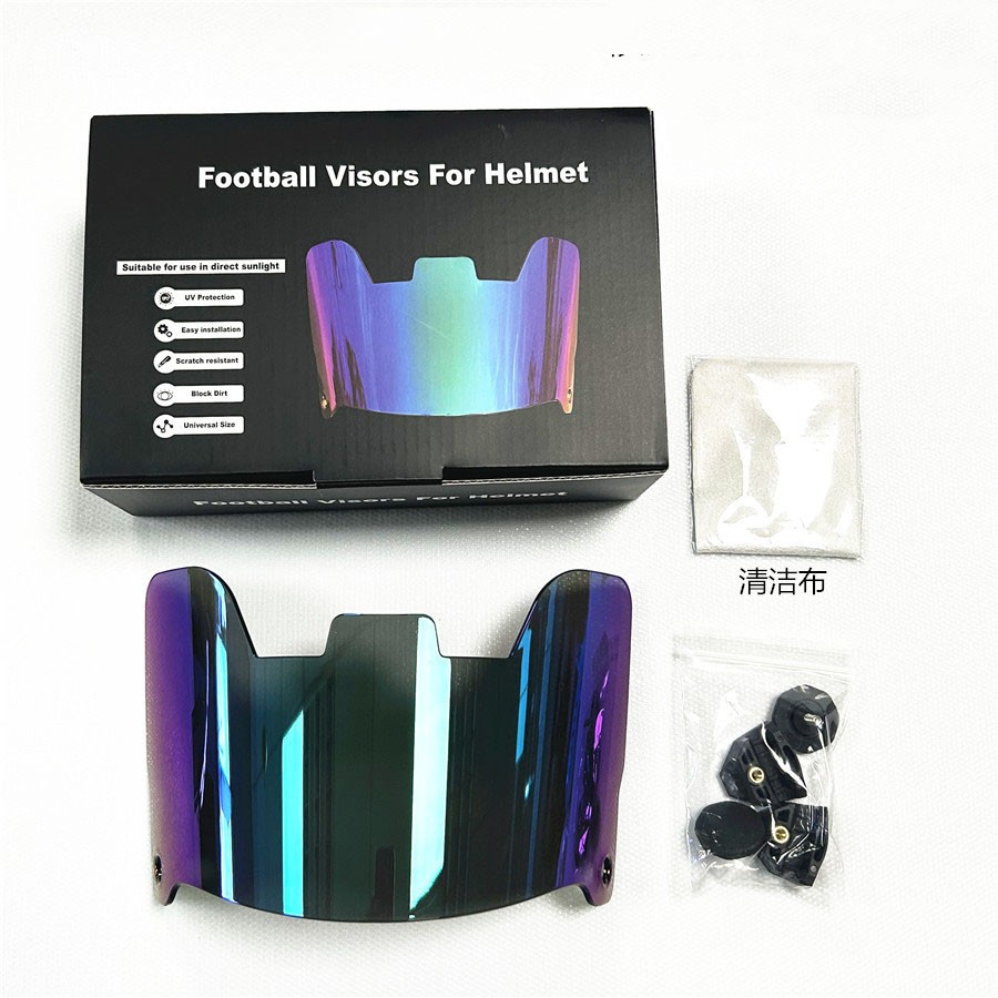Football Helmet Visor with Clips Eye Shield Football Helmet Accessories ...