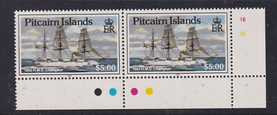 Pitcairn Island 1990 - $5.00 HMS Champion Plated Pair MNH | eBay