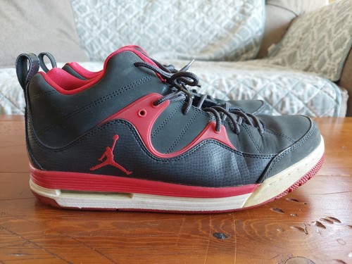 Nike Jordan Mens Flight Tr'97 Mid 574417-005 Black Red Basketball Shoes ...