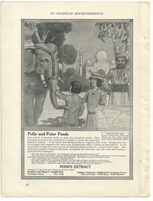 1911 POND'S EXTRACT Magazine AD~POLLY and PETER PONDS in BOMBAY/MUMBAI ...