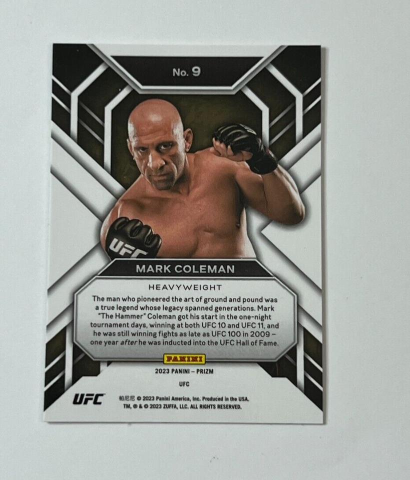 2023 Panini Prizm UFC MMA Hall Monitors Mark Coleman #9 | eBay