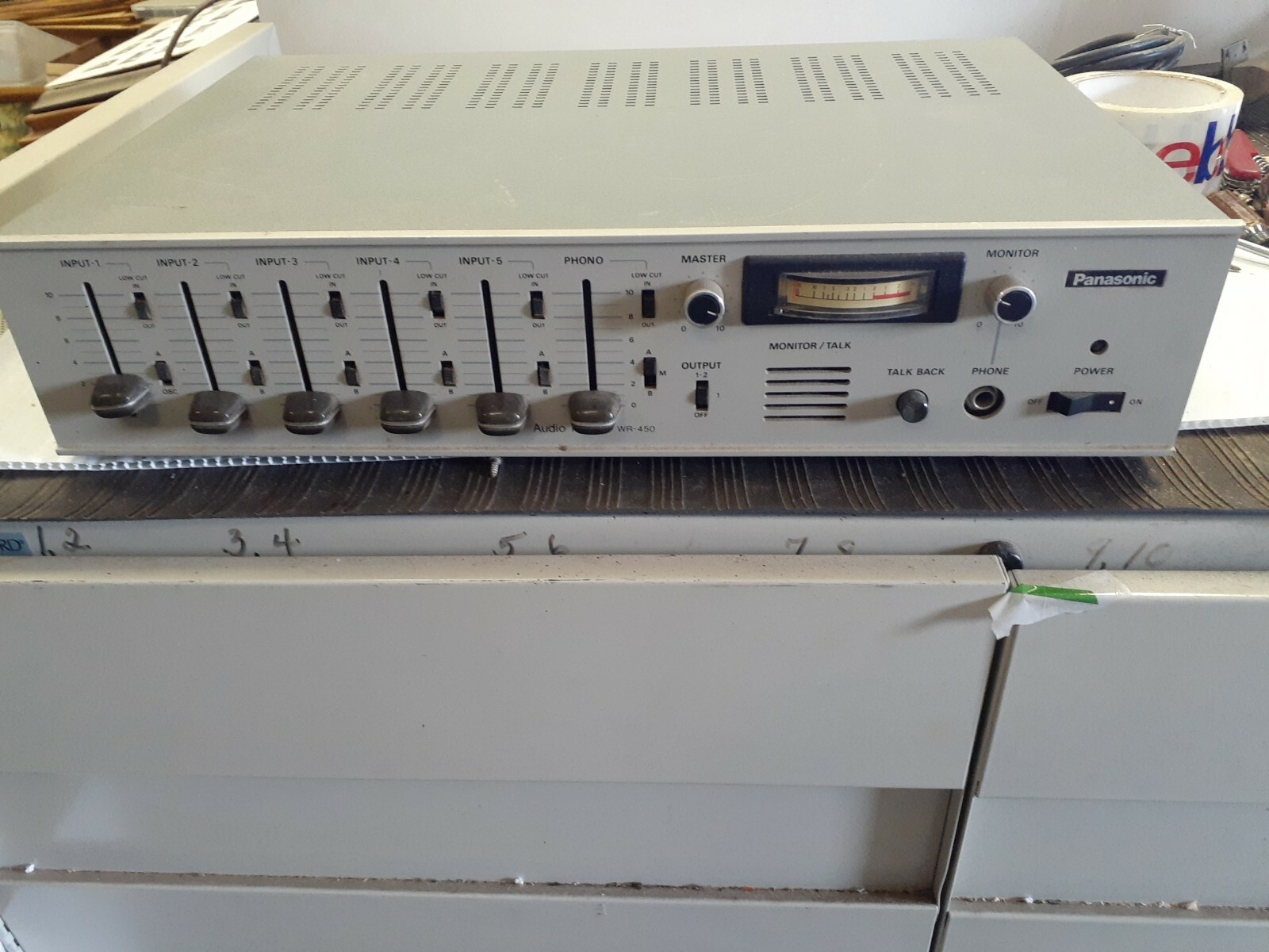 VINTAGE Panasonic Audio Mixer Model WR-450 -.Estate Item | eBay