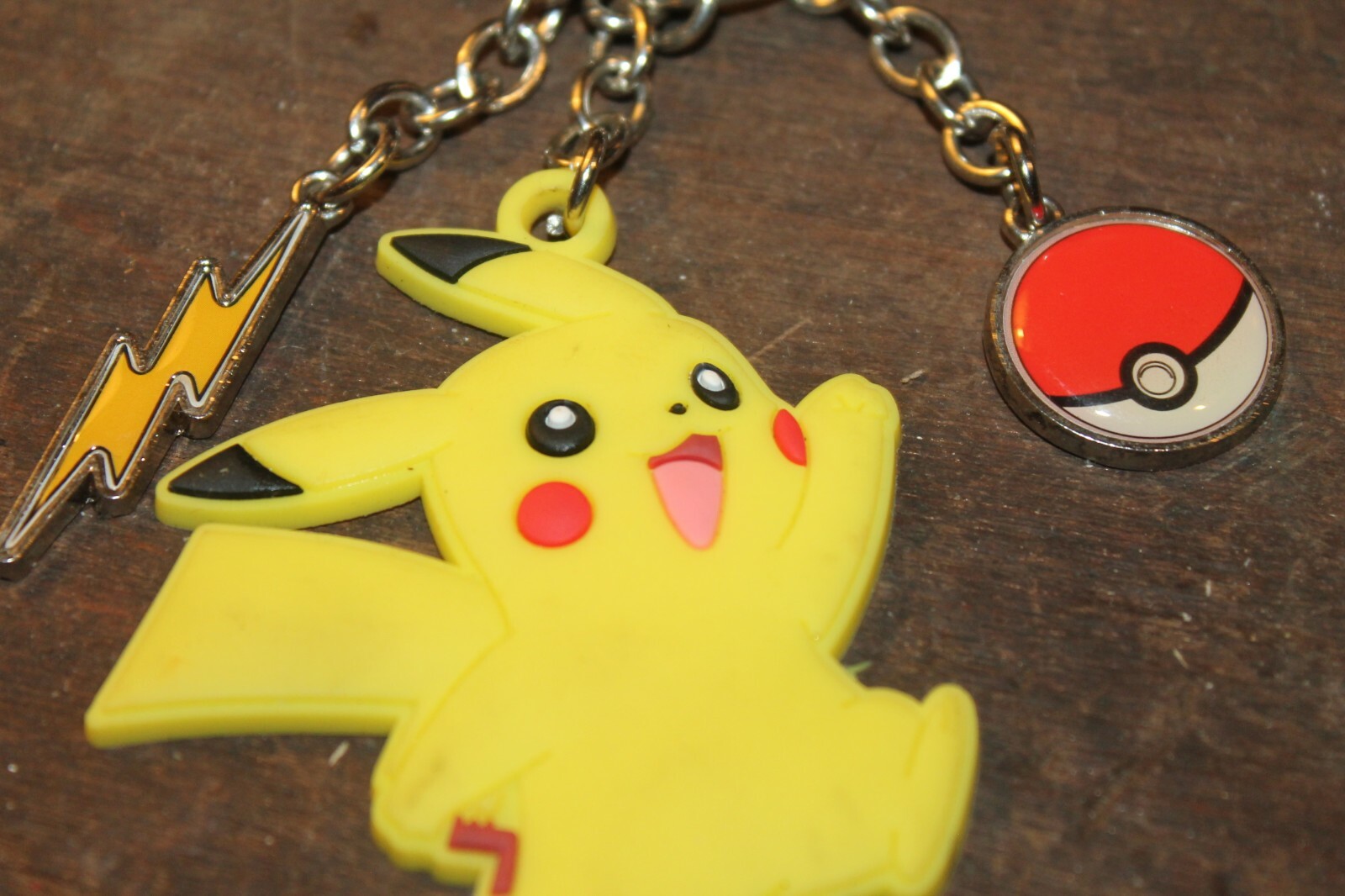 Pokemon Pikachu Key Ring Lightning Bolt Pokeball | eBay