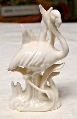 Vintage 1950's ARCO White Flamingo Porcelain Ceramic Figurine | eBay