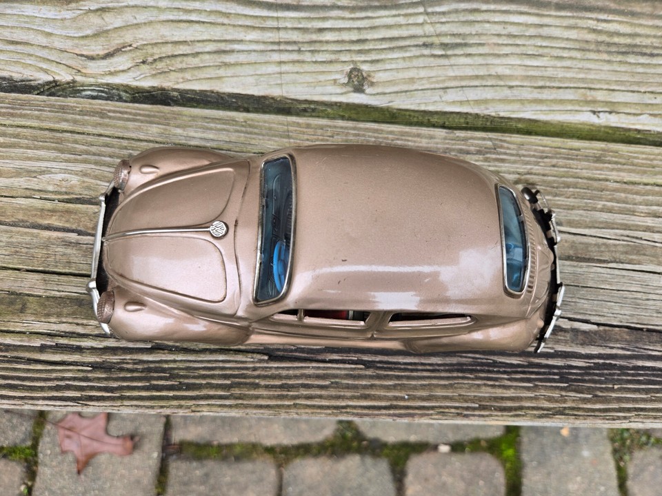 Vintage Bandai Tin Friction Volkswagen 2 Door Sedan Bug Car Works 8" | eBay